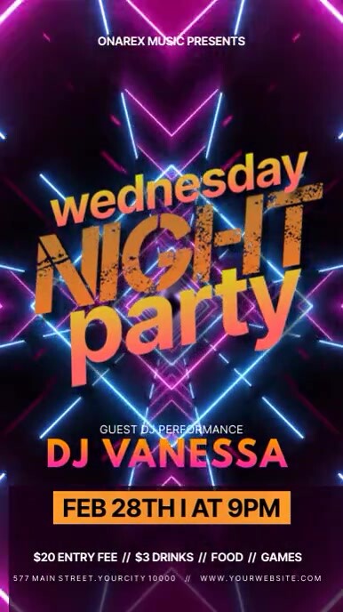 Copy of Wednesday Night Party | PosterMyWall