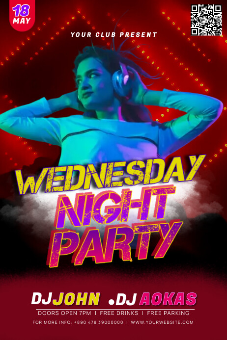 Wednesday Night Party Template | PosterMyWall