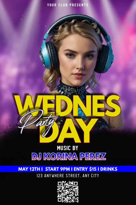 Wednesday Night Party Template | PosterMyWall