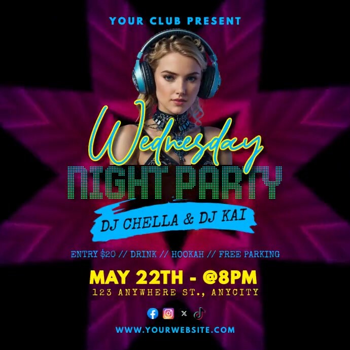Copy of Wednesday Night Party | PosterMyWall