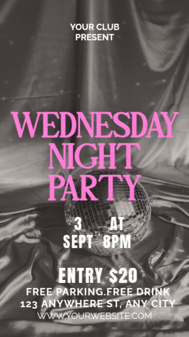 WEDNESDAY NIGHT PARTY Template | PosterMyWall