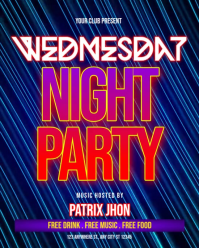 Wednesday night party instagram portrait Template | PosterMyWall