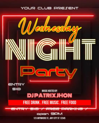 Wednesday night party instagram portrait Template | PosterMyWall
