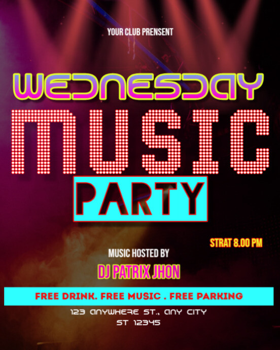 Copy of Wednesday night party post | PosterMyWall