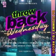 Wednesday Throw Back Party Template | PosterMyWall