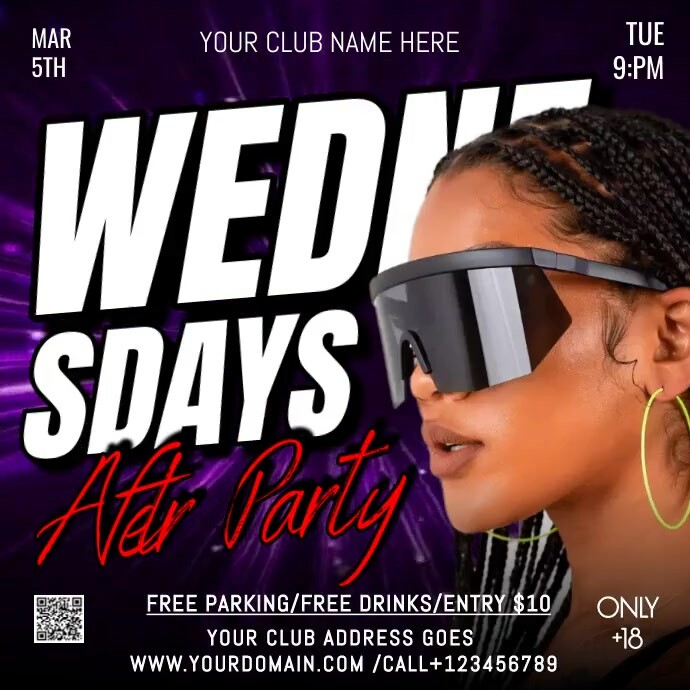 Plantilla de WEDNESDAY PARTY | PosterMyWall