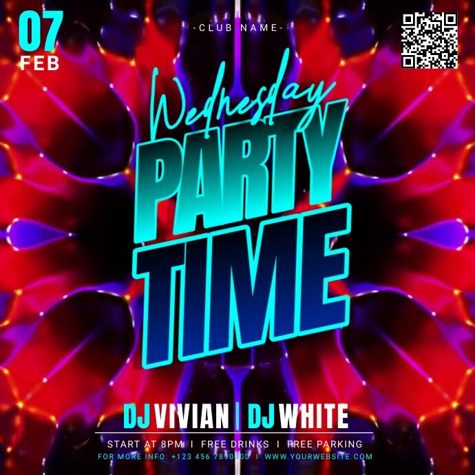 Wednesday Party Time Template | PosterMyWall
