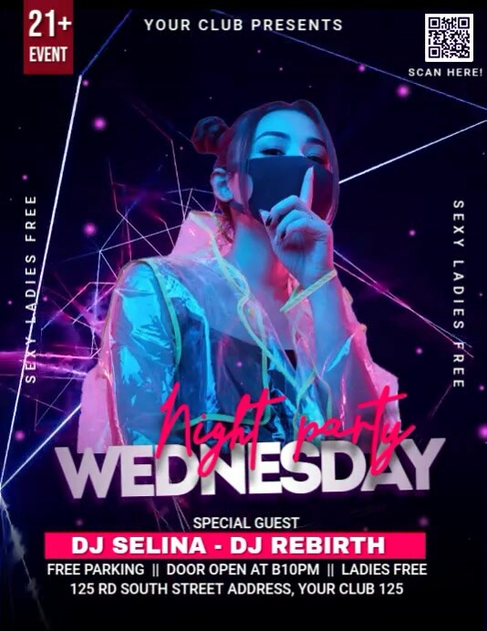 Wednesday Party Video Template | PosterMyWall