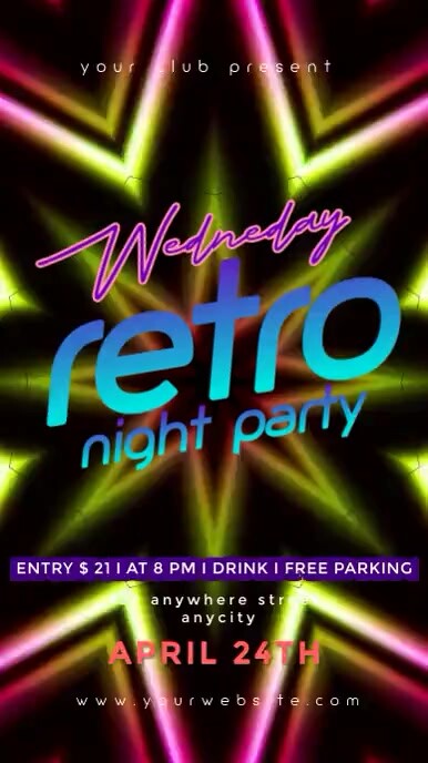 Copy of Wednesday Retro Night | PosterMyWall