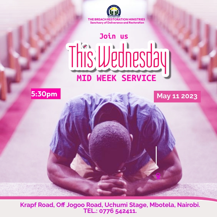Plantilla de Wednesday service invite | PosterMyWall