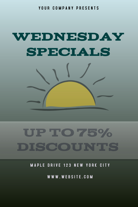 WEDNESDAY SPECIALS DISCOUNT FLYER Template | PosterMyWall