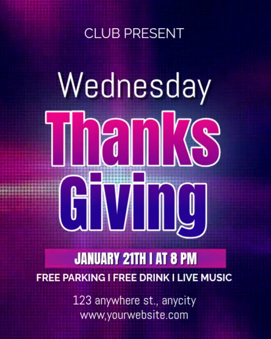 Wednesday thanks giving Template | PosterMyWall