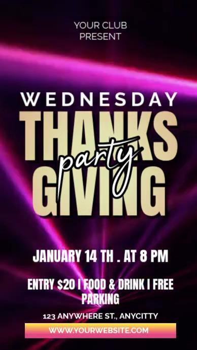 Plantilla de Wednesday thanks giving | PosterMyWall