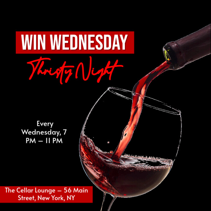 Copy of Wednesday Wine Night Flyer | PosterMyWall