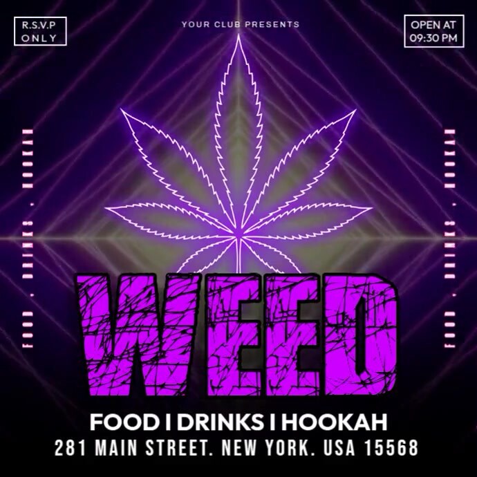 Plantilla de Weed Night Party | PosterMyWall
