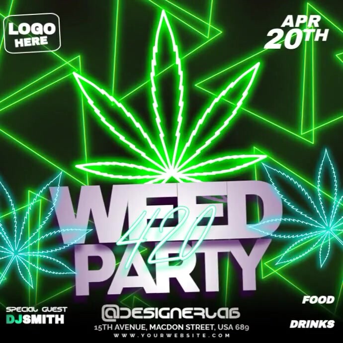 Weed Night Party Template | PosterMyWall
