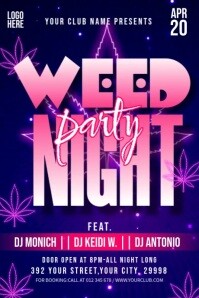 Green Weed Night Template | PosterMyWall
