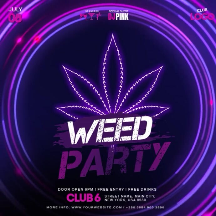 Weed Party Template | PosterMyWall