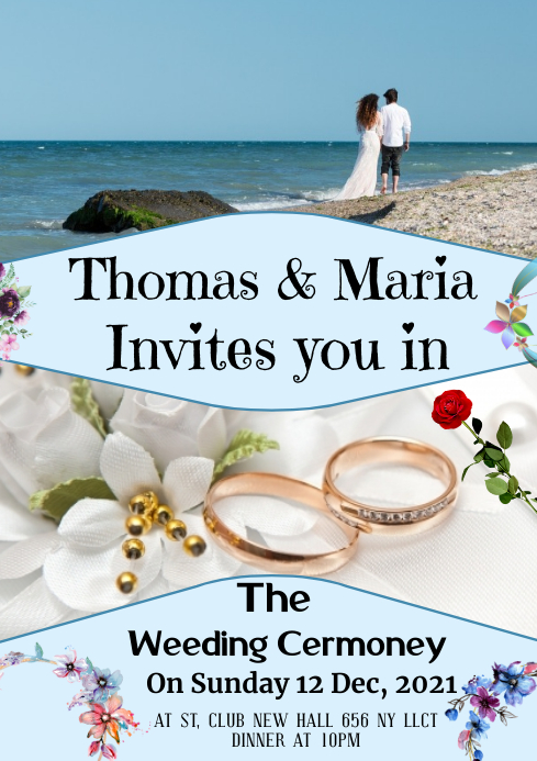 weeding card Template | PosterMyWall