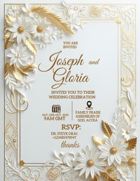 Weeding Card Flyer Template | PosterMyWall
