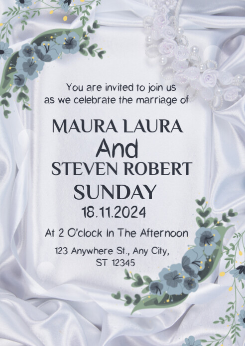 Weeding Invention Card 2024 Template | PosterMyWall