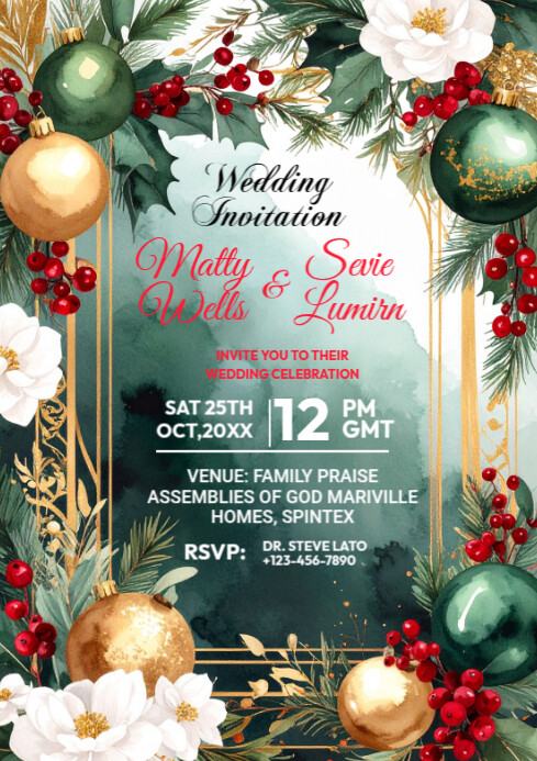 WEEDING INVITATION CARD Template | PosterMyWall