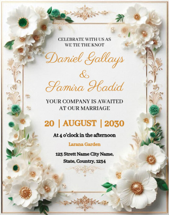WEEDING INVITATION CARD Template | PosterMyWall