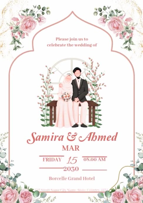 WEEDING INVITATION CARD Template | PosterMyWall