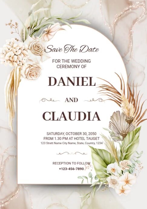 Weeding Invitation Flyer Template | PosterMyWall