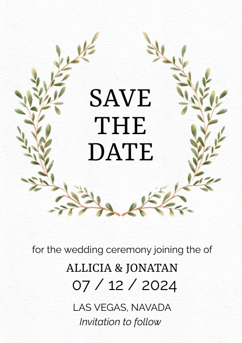 Plantilla de WEEDING INVITATION TEMPLATE | PosterMyWall