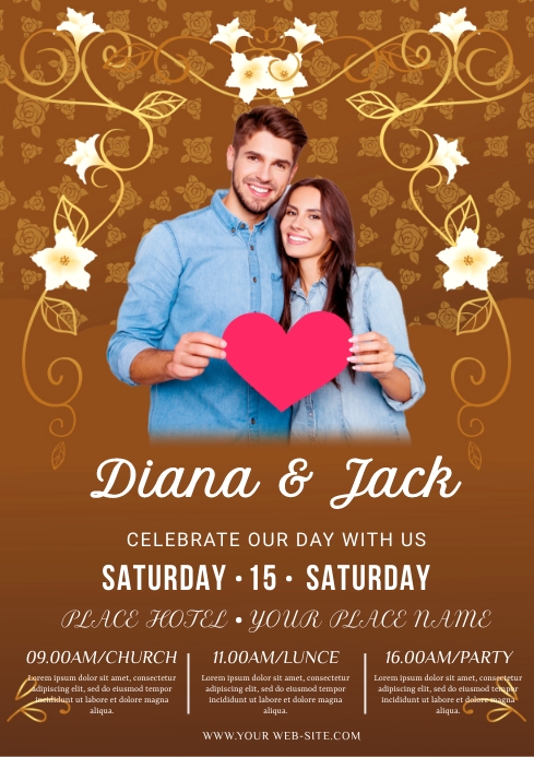 WEEDING INVITATION TEMPLATE | PosterMyWall