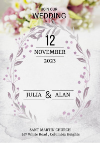 WEEDING INVITATION FLAYER TEMPLATE | PosterMyWall