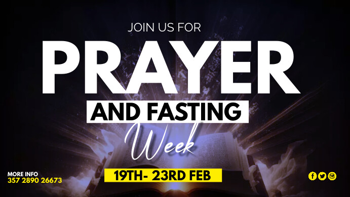 Week of prayer and fasting Template | PosterMyWall