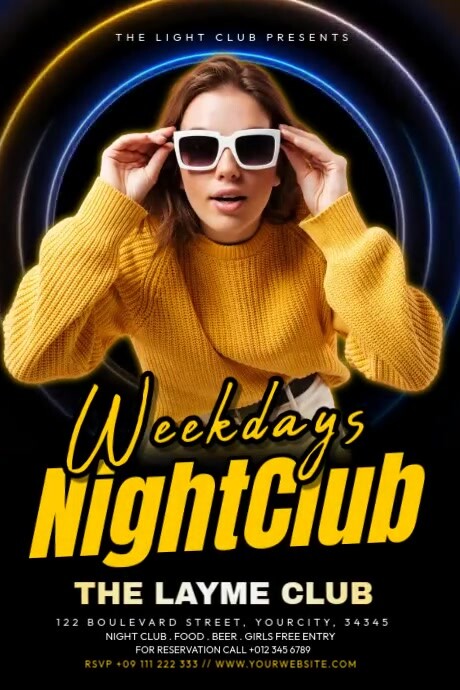 Weekdays Night Club Template | PosterMyWall