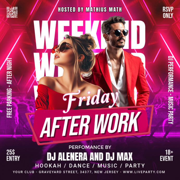 weekend afterwork party flyer Template | PosterMyWall