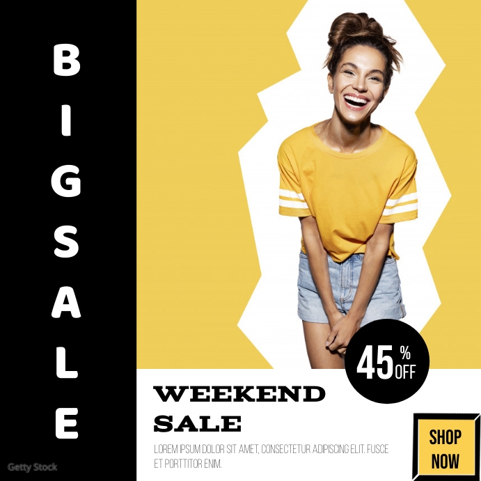 Weekend Big Sale Online Shopping Social Media Template | PosterMyWall