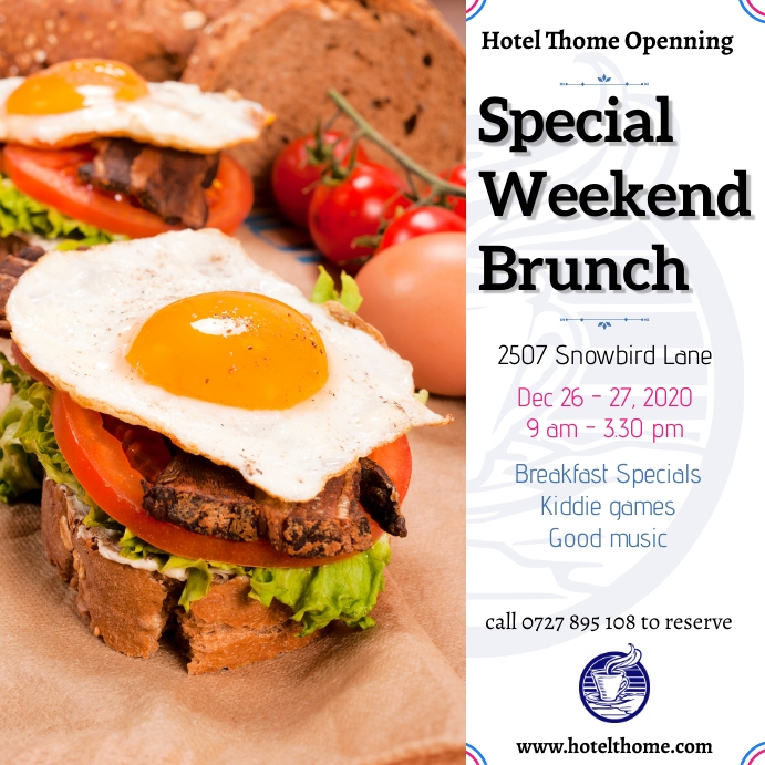 Weekend brunch Template | PosterMyWall
