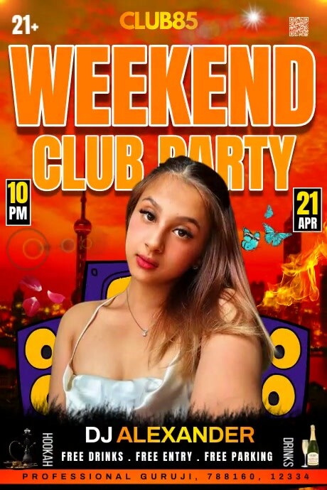 weekend club Night Party Flyer Template | PosterMyWall