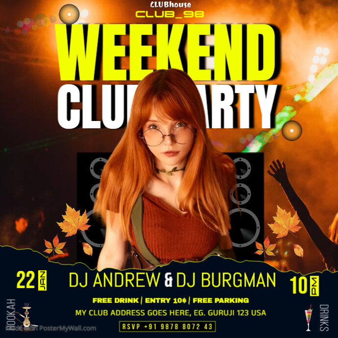 weekend club Party Template | PosterMyWall