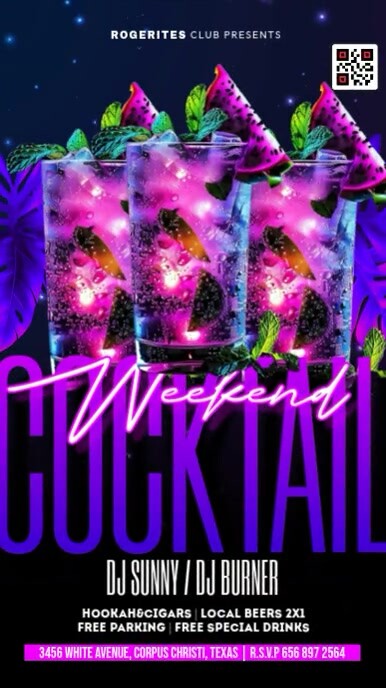 Plantilla de Weekend Cocktail Party | PosterMyWall