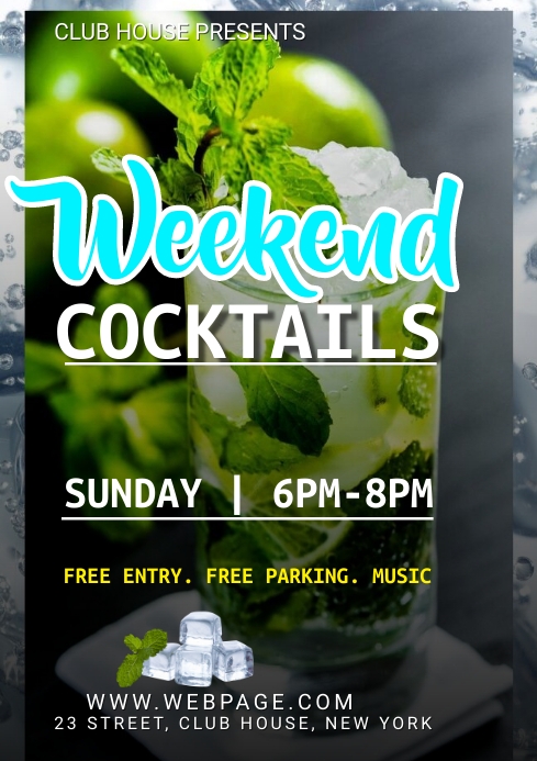 Weekend cocktails Template | PosterMyWall