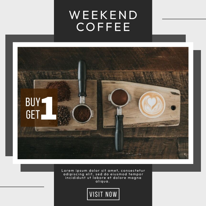 Plantilla de Weekend Coffee Ads | PosterMyWall