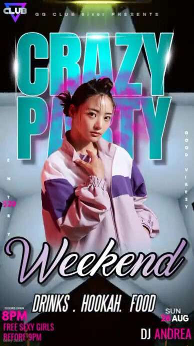 Weekend Crazy Party Video Template | PosterMyWall