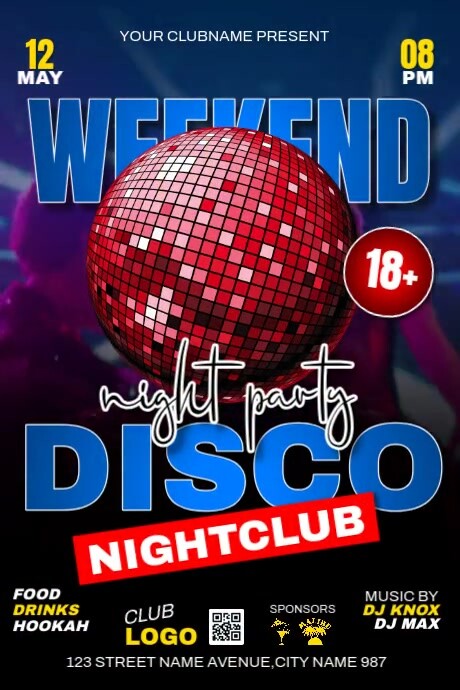 Plantilla de Weekend Disco Night Party | PosterMyWall