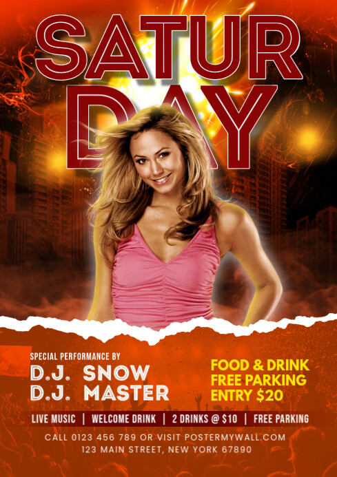 Copy of Weekend DJ Club Party Event Flyer | PosterMyWall