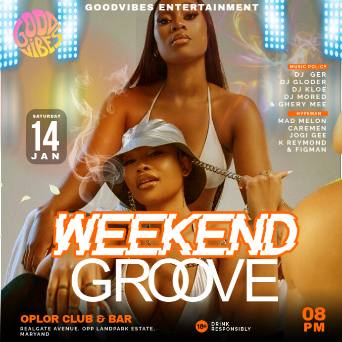 weekend groove Template | PosterMyWall