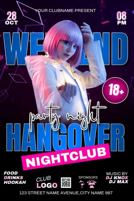 Weekend Hangover Party Night Template | PosterMyWall