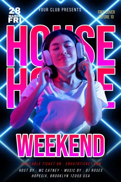 Plantilla de Weekend House Party | PosterMyWall