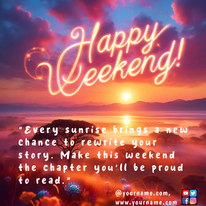 Weekend Inspirational Quote Template | PosterMyWall