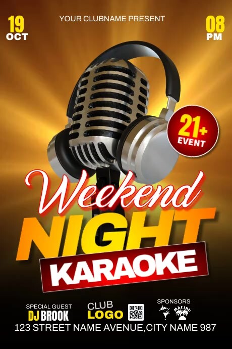 Plantilla de Weekend Karaoke Night | PosterMyWall